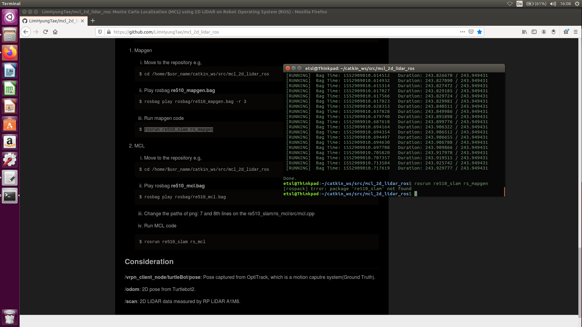 Hello,we met a issues when catkin_make.How should we do? · Issue #1 · LimHyungTae/mcl_2d_lidar ...
