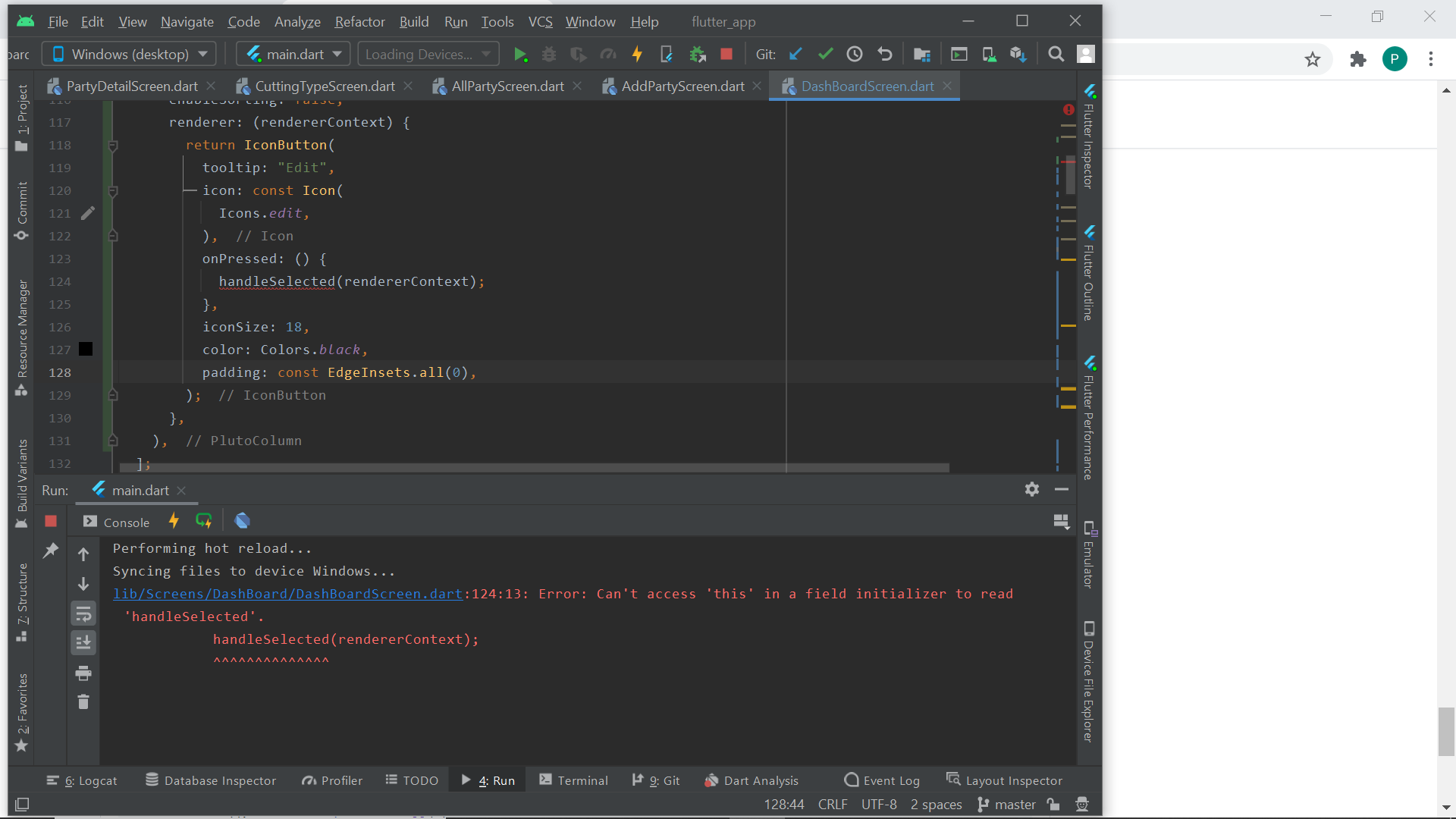 Not able to use statefull class's custome made functions inside PlutoColumn renderer function ...