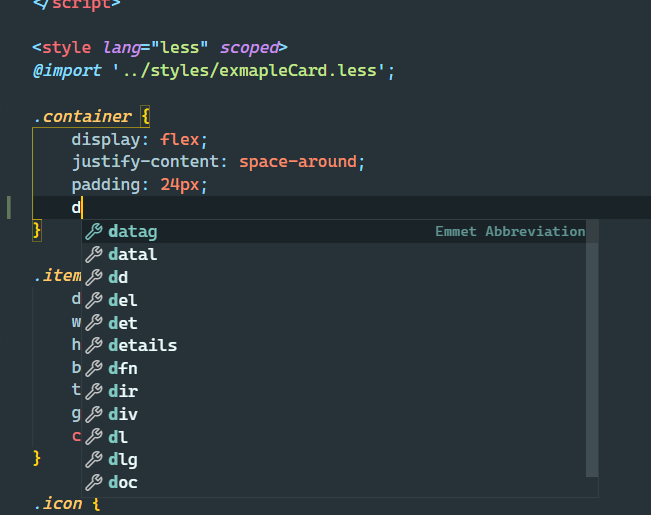 Emmet suggests html tags on Style block and does not have css autocomplete · Issue #1244 · vuejs ...