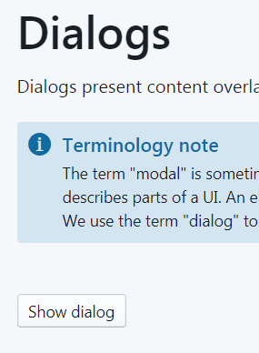 Dialog position is fixed in middle screen and cannot be set using some ...