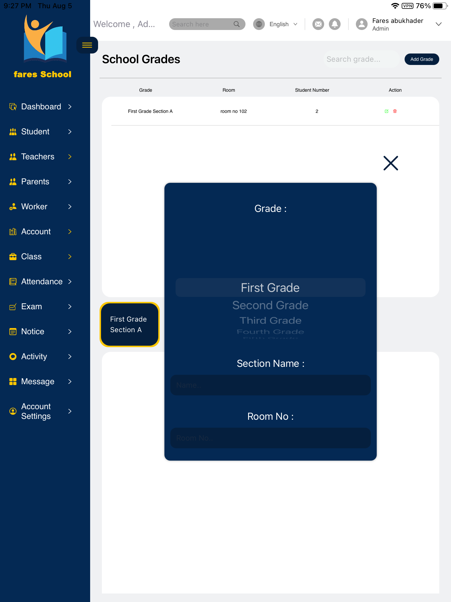 GitHub - Faris-abukhader/schoolDashboard: school management system