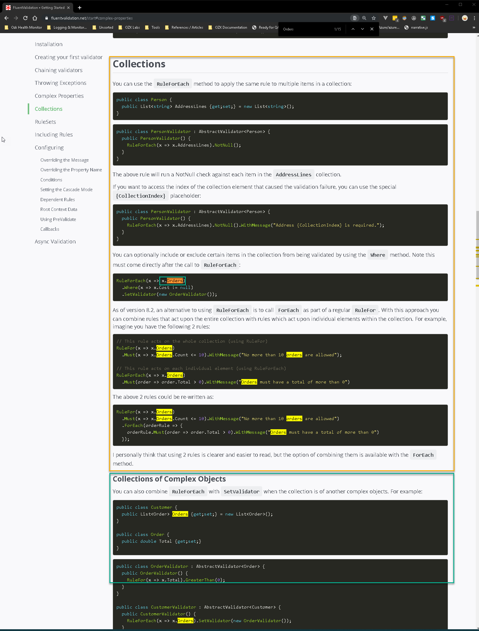 [Docs] [Improvement] Customer Model under Collection · Issue #1211 · FluentValidation ...