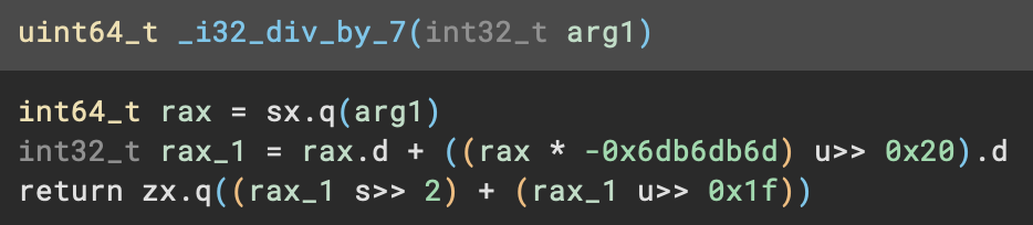Indirect sign extension through variable for dividend in optimized divide fails to simplify ...