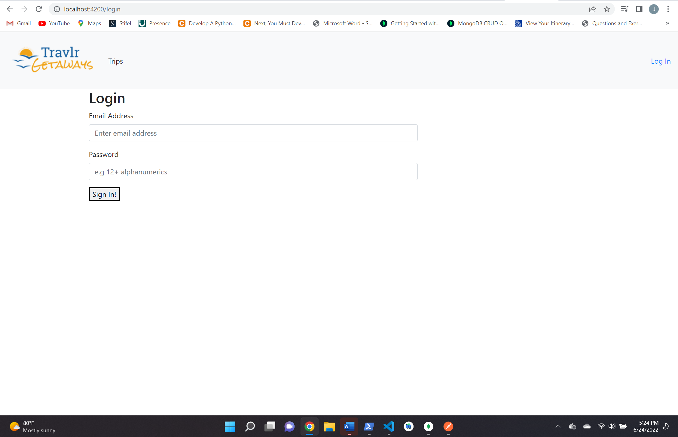 GitHub - JohnSporn/Travlr-Getaways: CS-465 Full Stack Development with MEAN
