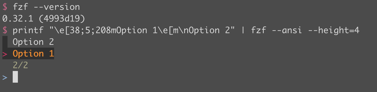 Incomplete support for 256 color code · Issue #2913 · junegunn/fzf · GitHub