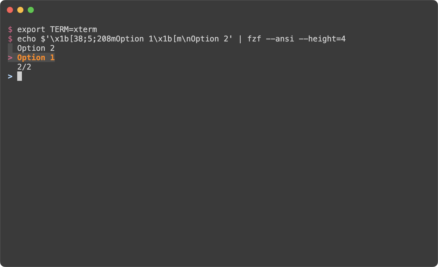 Incomplete support for 256 color code · Issue #2913 · junegunn/fzf · GitHub