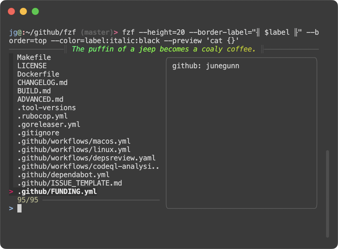 Info separator · Issue #3029 · junegunn/fzf · GitHub