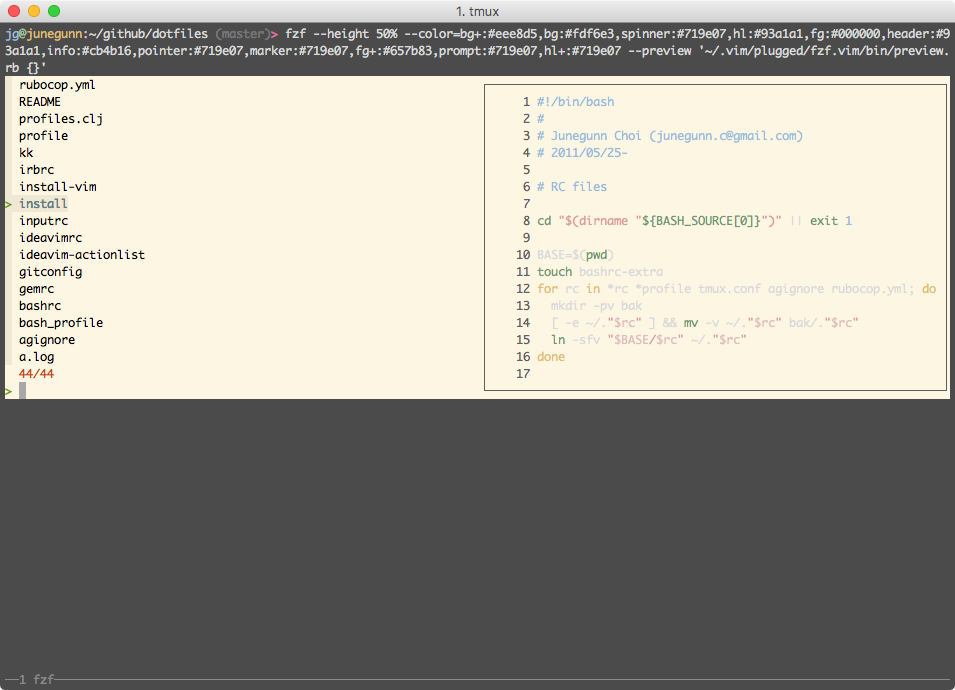 Preview window should respect "fg" color · Issue #1046 · junegunn/fzf · GitHub