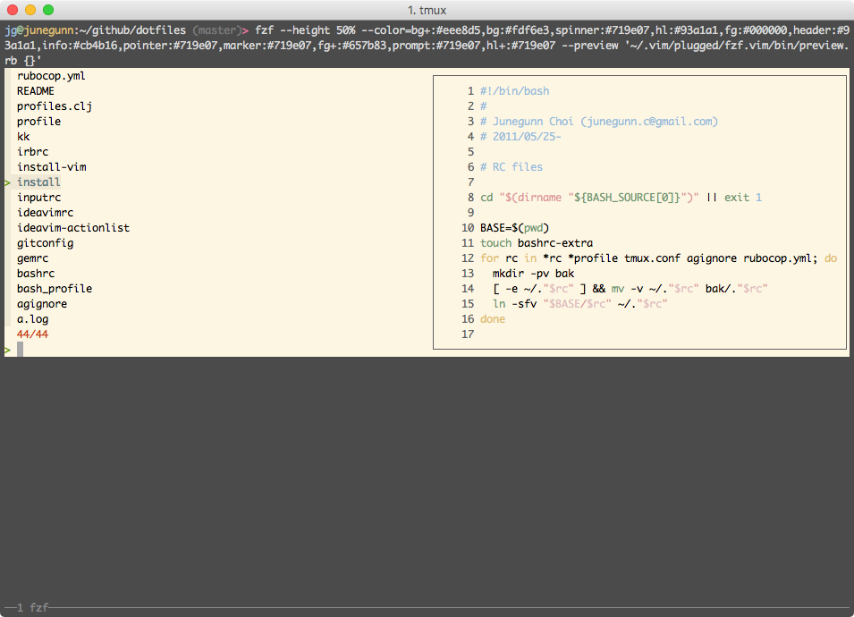 Preview window should respect "fg" color · Issue #1046 · junegunn/fzf · GitHub
