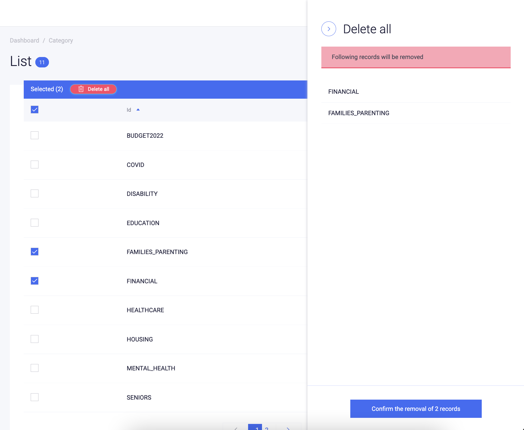 Filters are removed during Drawer actions (create/edit/bulk delete ...
