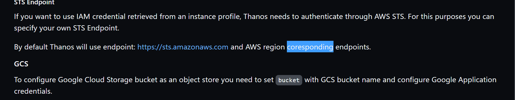 Typo in storage.md file · Issue #5485 · thanos-io/thanos · GitHub
