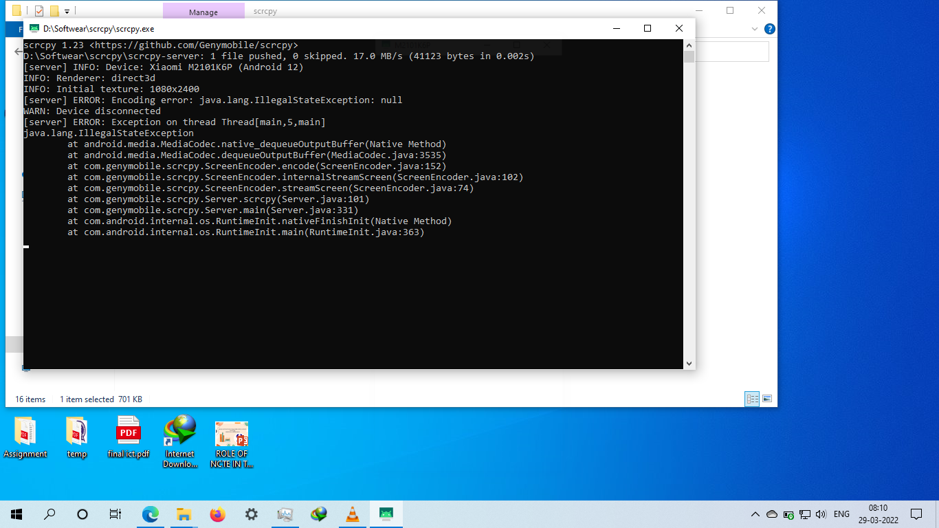 scrcpy not working on android 12 · Issue #2720 · Genymobile/scrcpy · GitHub