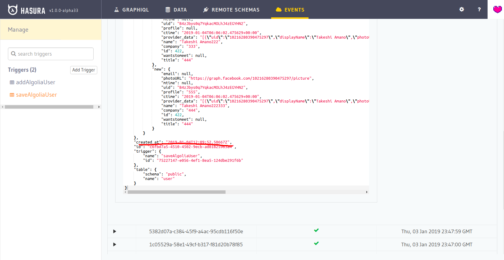 Event Triggers Delivered Time On Console Is Off · Issue 1309 · Hasuragraphql Engine · Github