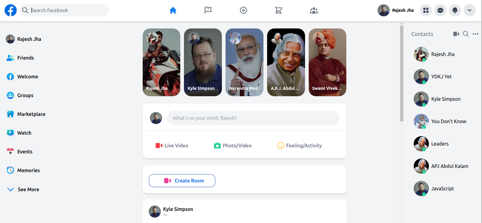 GitHub - Reactongraph/fb-clone: fb-clone with tailwind