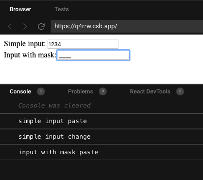 Why Inputmask prevent onChange React event after paste? · Issue #2514 · RobinHerbots/Inputmask ...