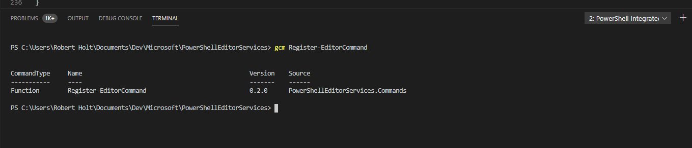 The term 'Register-EditorCommand' is not recognized... · Issue #3198 · PowerShell/vscode ...