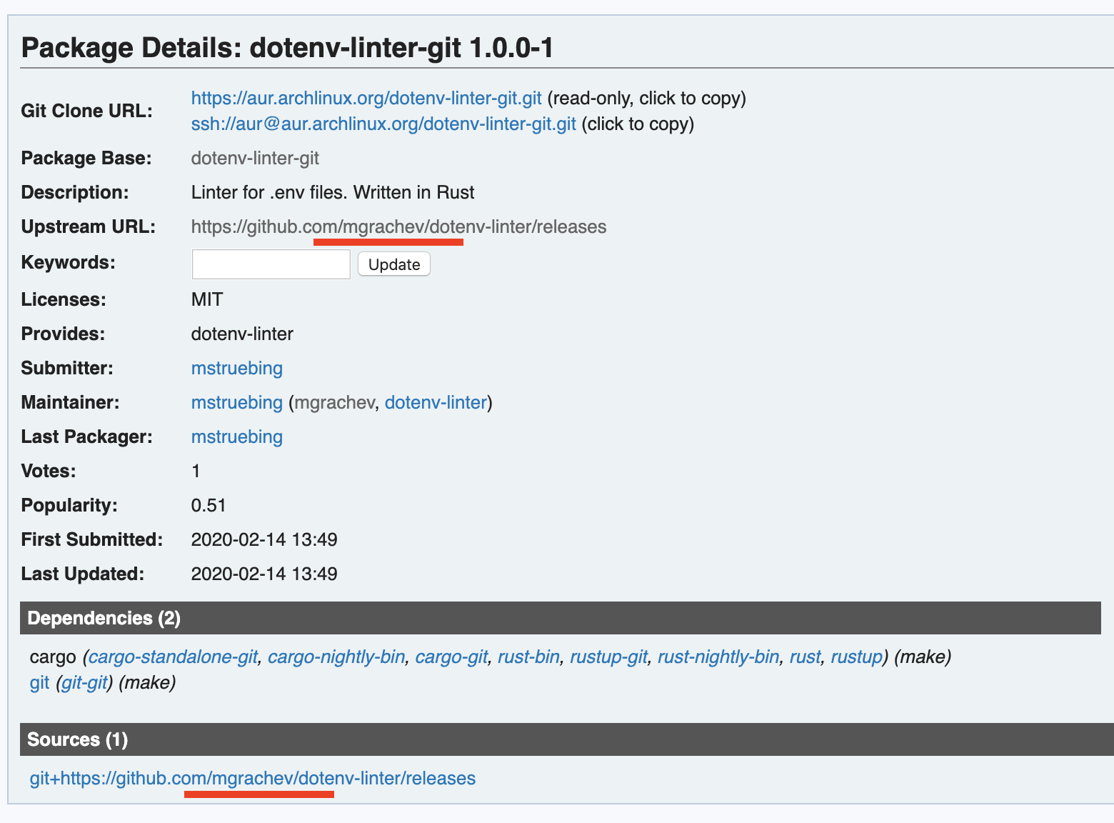 Update source url for dotenv-linter-git · Issue #162 · dotenv-linter/dotenv-linter · GitHub