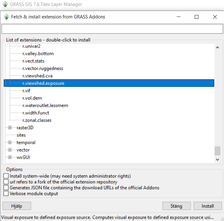 Can´t install r.viewshed.exposure on Windows · Issue #2373 · OSGeo ...