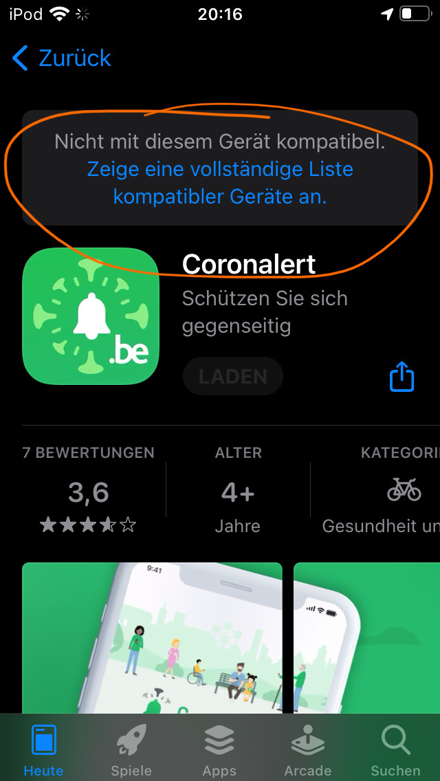 App is incompatible with iPod touch although listed as a compatible ...