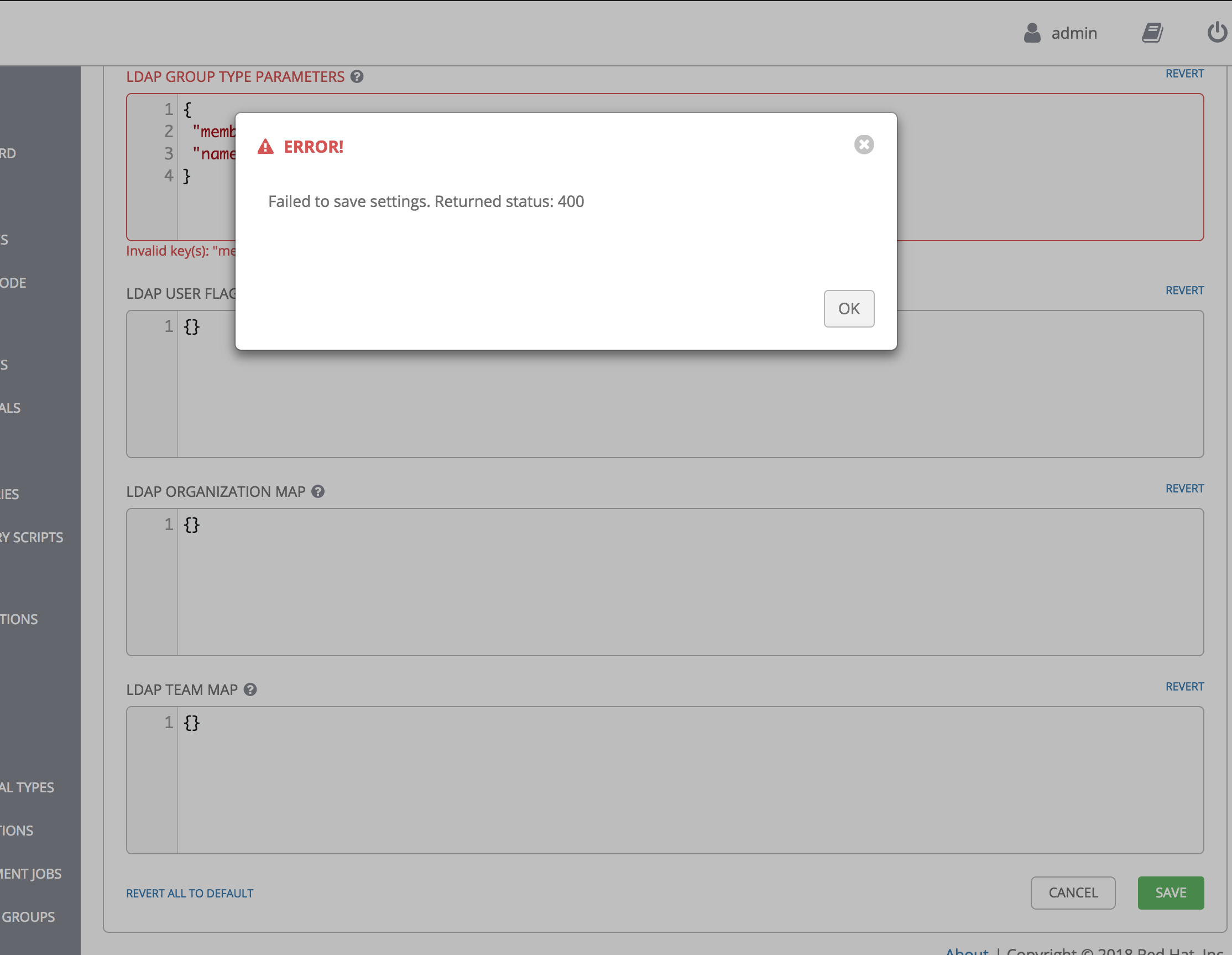 LDAP Settings won't save · Issue #1914 · ansible/awx · GitHub