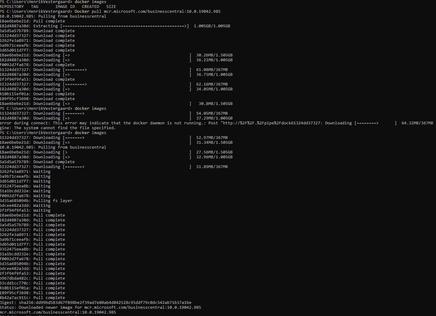 The requested resource is in use · Issue #1945 · microsoft/navcontainerhelper · GitHub