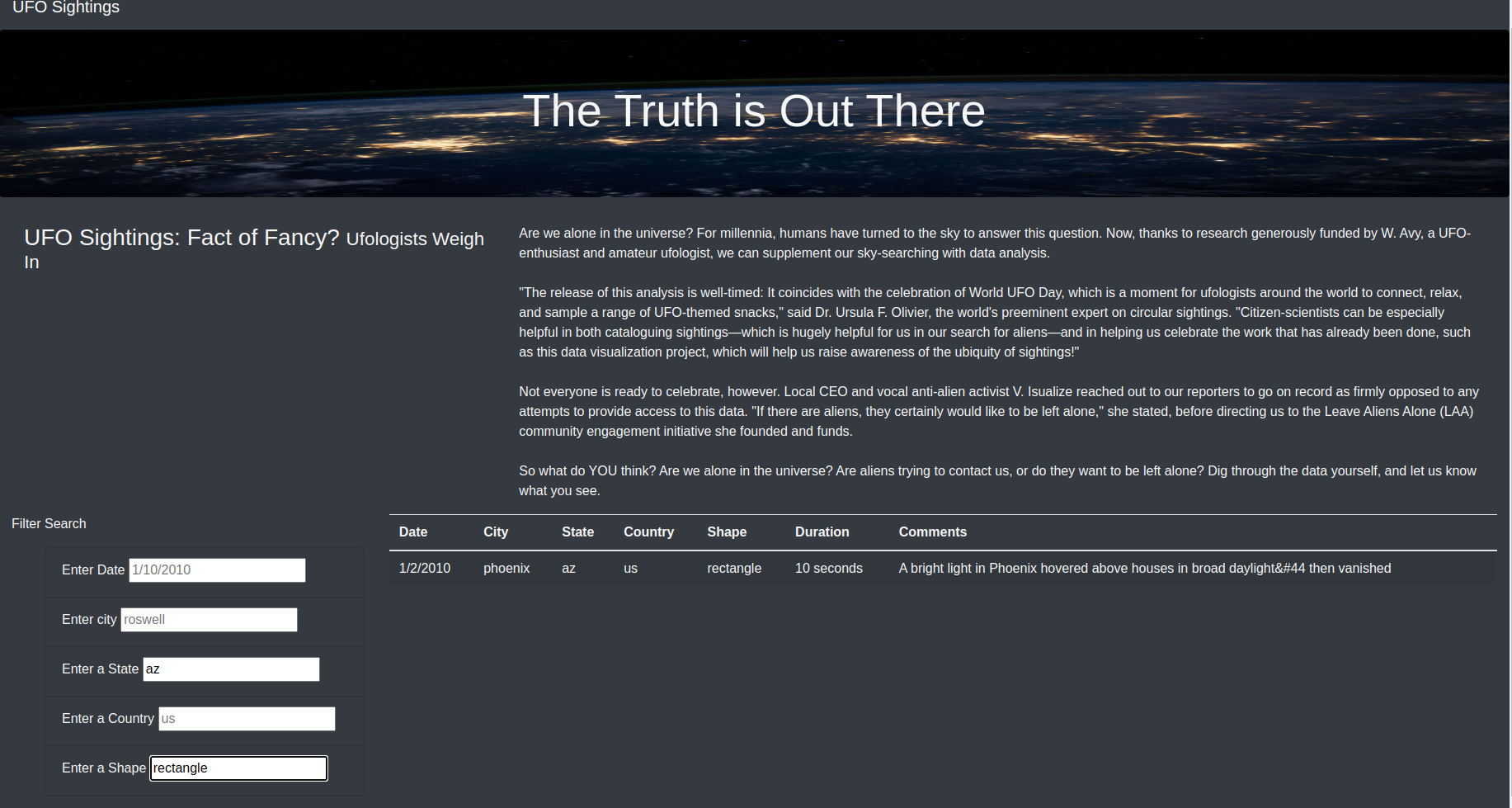 GitHub - bbinvt/UFOs