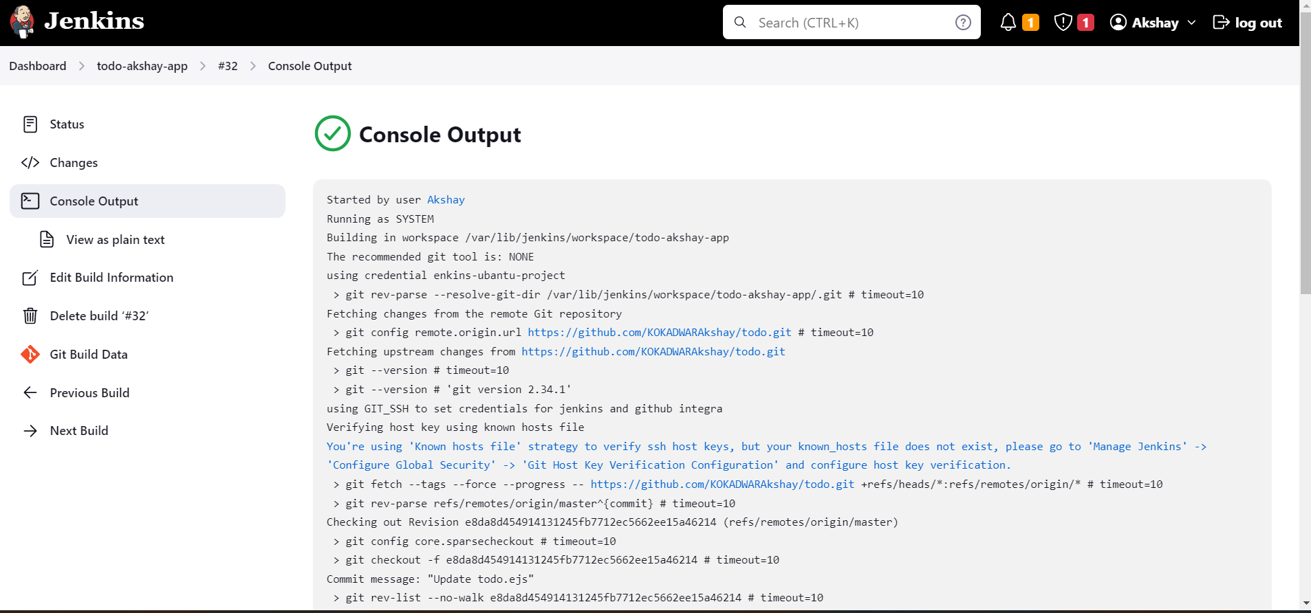 GitHub - KOKADWARAkshay/todo-akshay-app: CI/CD Node.js todo app