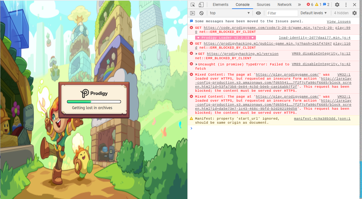 [BUG] it still don't work · Issue #679 · Prodigy-Hacking/ProdigyMathGameHacking · GitHub