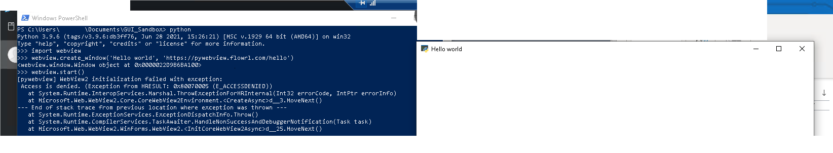 Access Id Denied Webview Create Window Start How To Configure Webview Default Directories