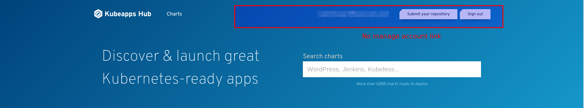 Manage user account on hub.kubeapps.com · Issue #1682 · vmware-tanzu/kubeapps · GitHub