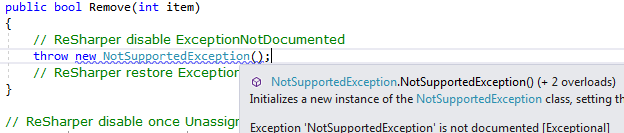Comment "ReSharper disable once" does not suppress warnings · Issue #58 · CSharpAnalyzers ...
