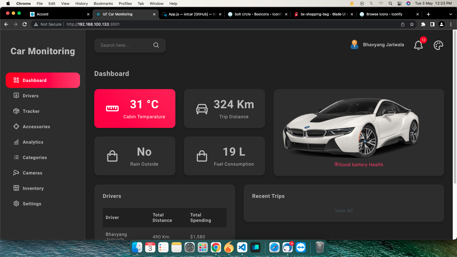 Github Bhavyangj Iotcar