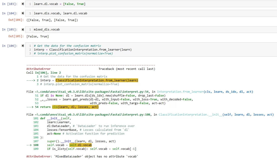 Issue When Using Mixeddataloaders And Trying To Get Confusion Matrix And Feature Importance
