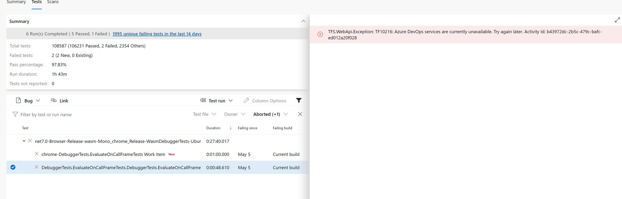 AzDO degradation: `TF10216: Azure DevOps services are currently unavailable` · Issue #9372 ...