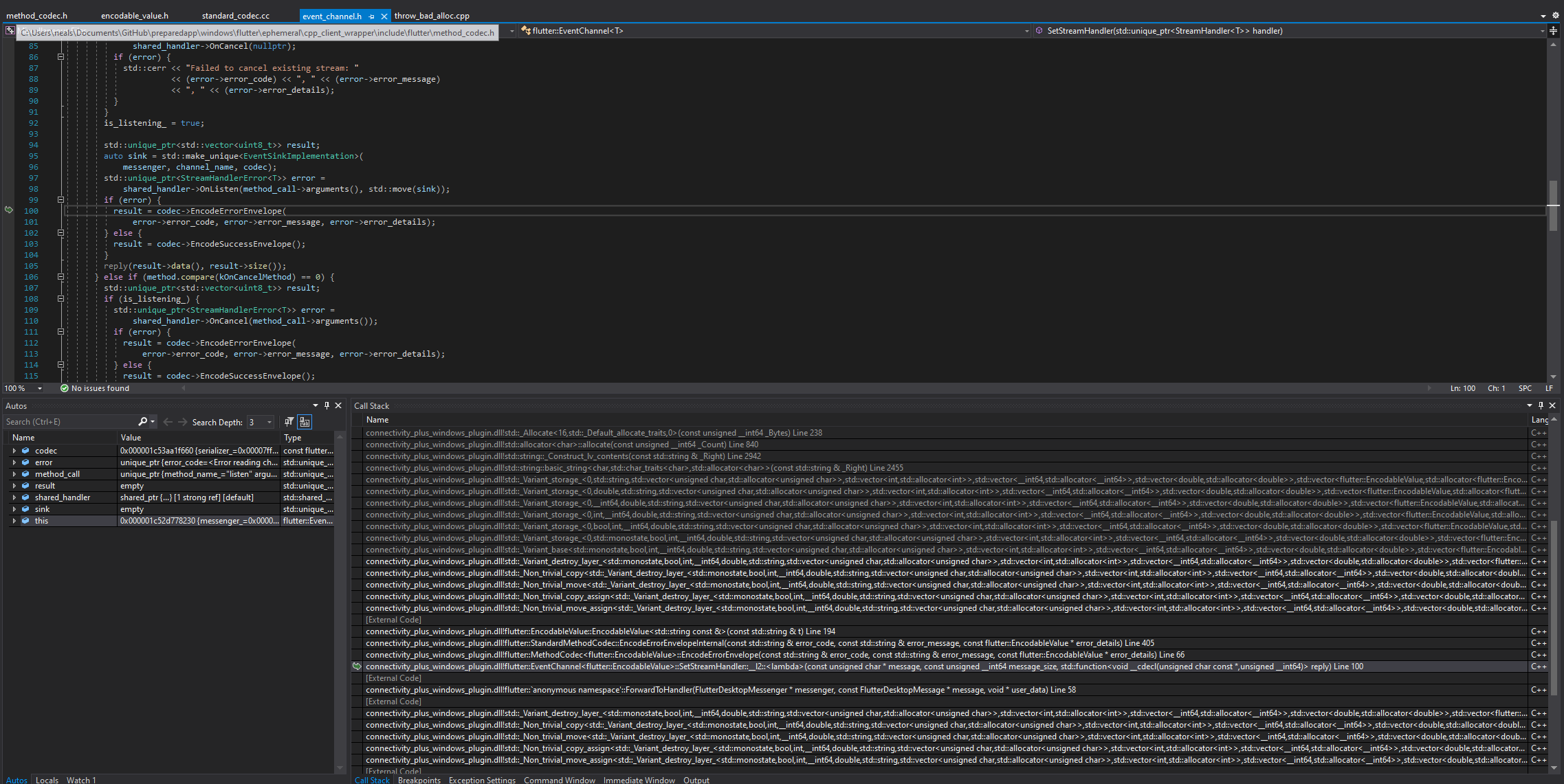 [connectivity_plus] Windows Desktop Causing Crash Randomly · Issue #404 · fluttercommunity/plus ...
