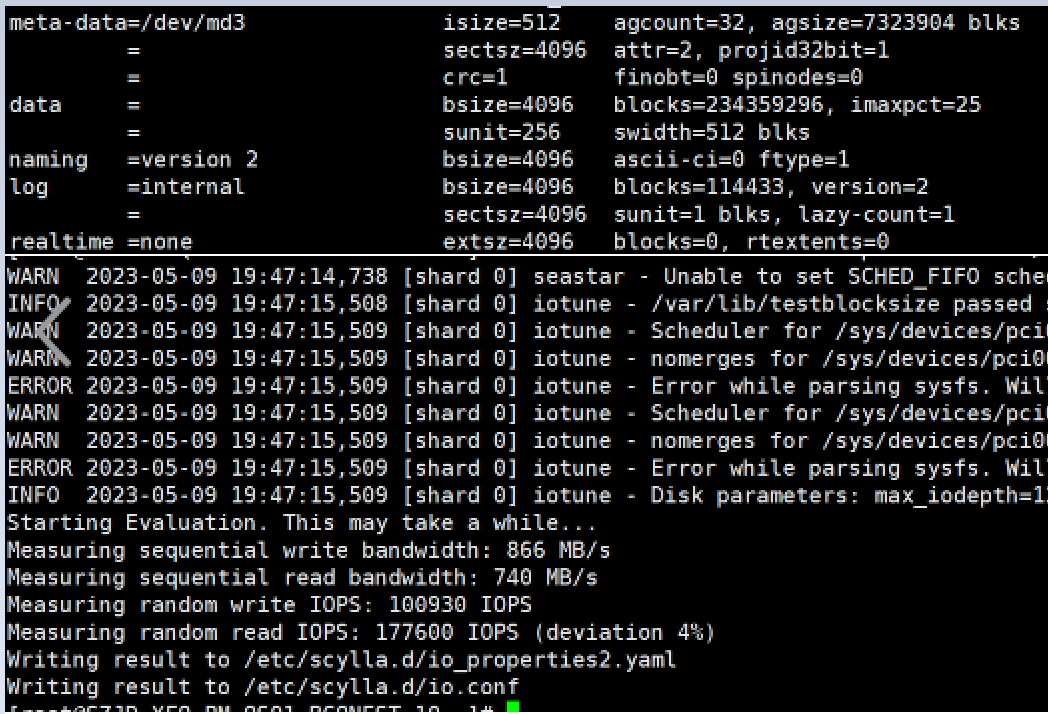 The Iops Value Calculated By Iotune Is Relatively Low Compared To The Nvme Disk Used · Issue