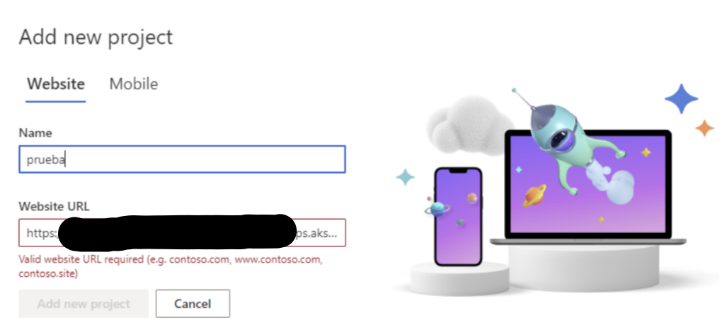 Project Creation : Website validation · Issue #413 · microsoft/clarity · GitHub