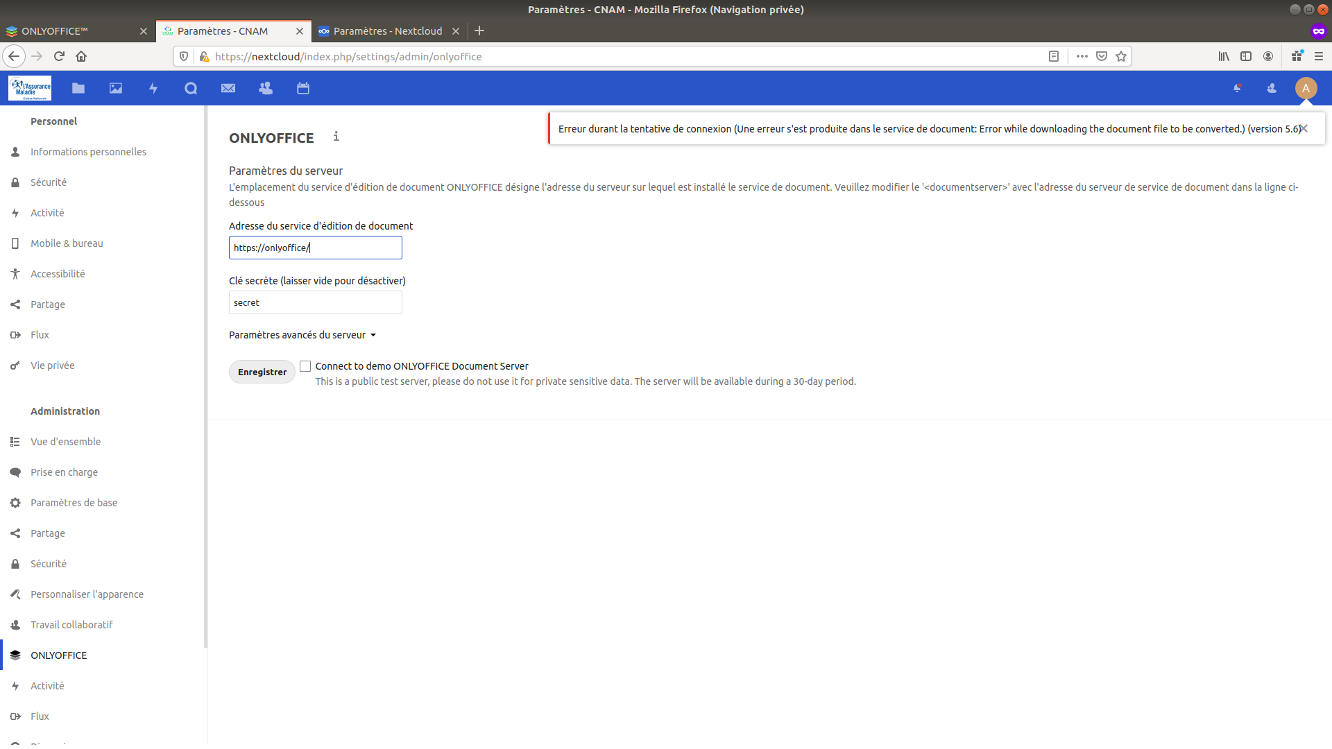 error with onlyoffice · Issue #348 · ONLYOFFICE/onlyoffice-nextcloud · GitHub