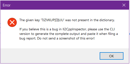 Error when dump · Issue #696 · Perfare/Il2CppDumper · GitHub