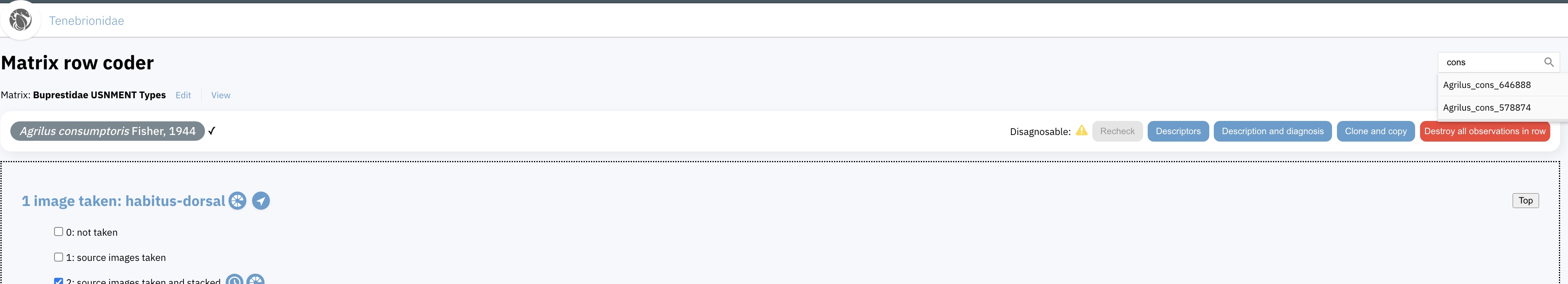 [Bug]: Matrix row coder search bar searches for some local ID instead of OTU name · Issue #2902 ...