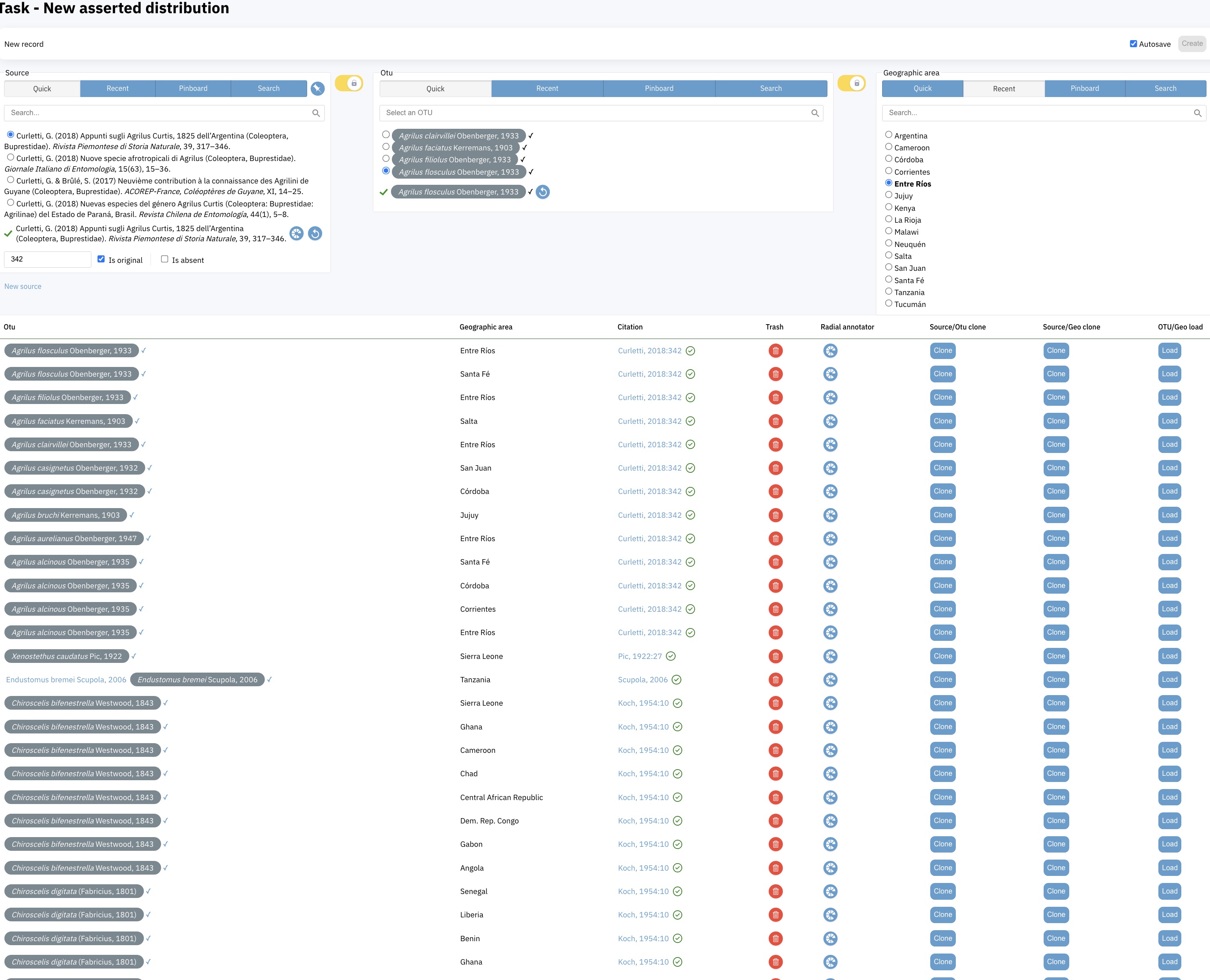 Task - new asserted distributions: Always show most recently created asserted distributions ...