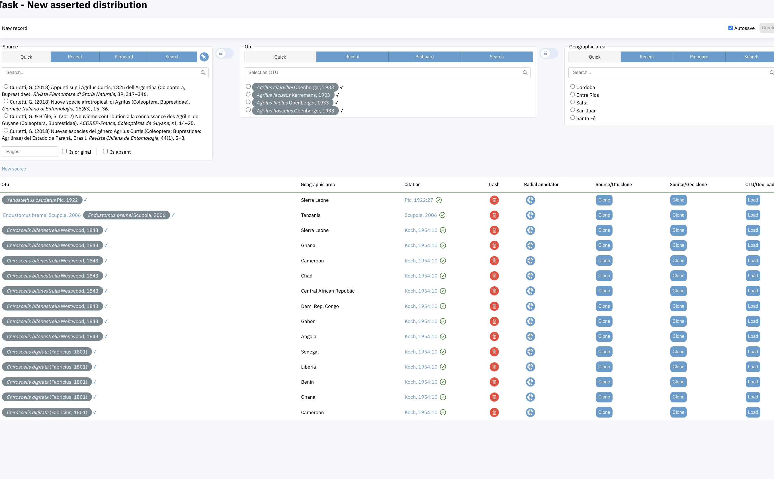 Task - new asserted distributions: Always show most recently created asserted distributions ...