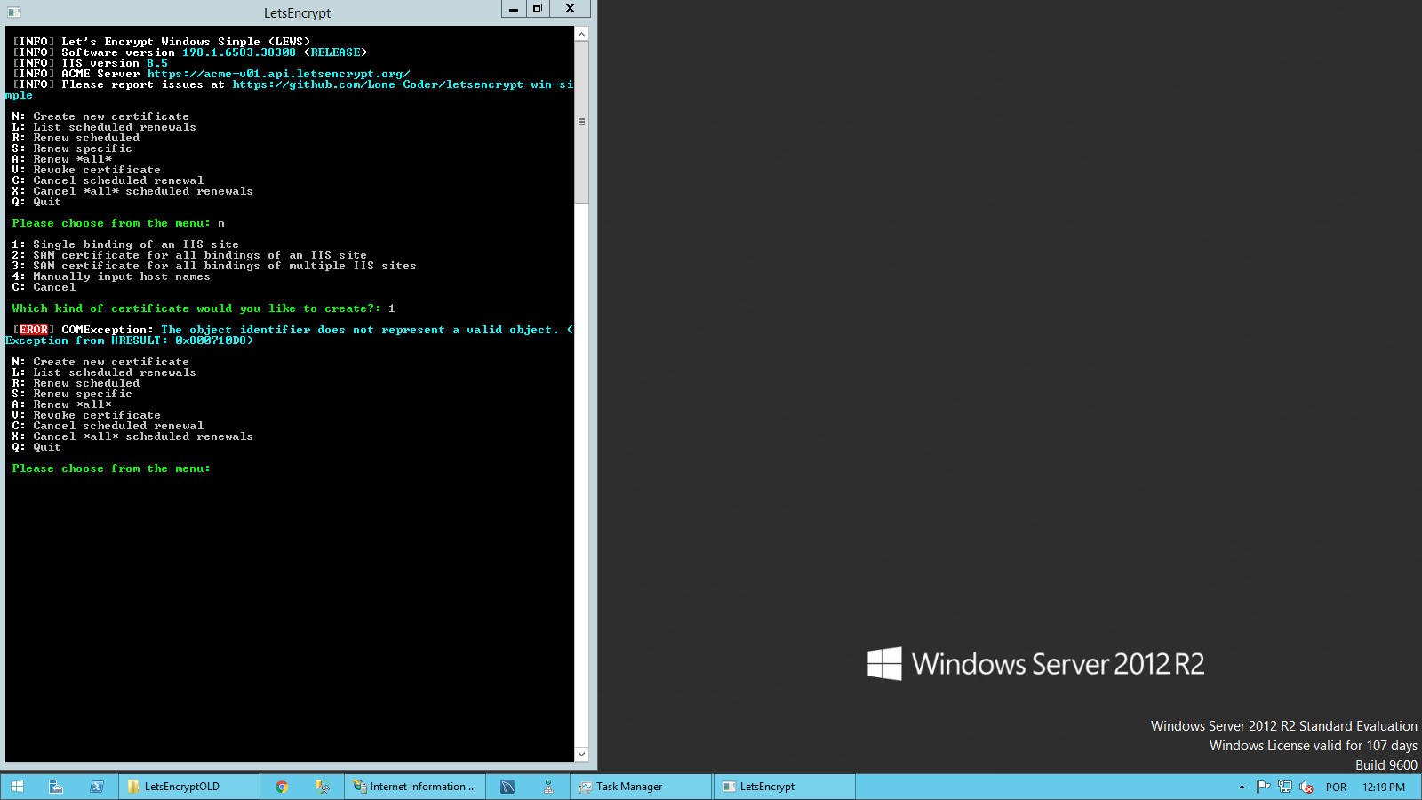 The Object Identifier Does Not Represent A Valid Object · Issue 697 · Win Acmewin Acme · Github