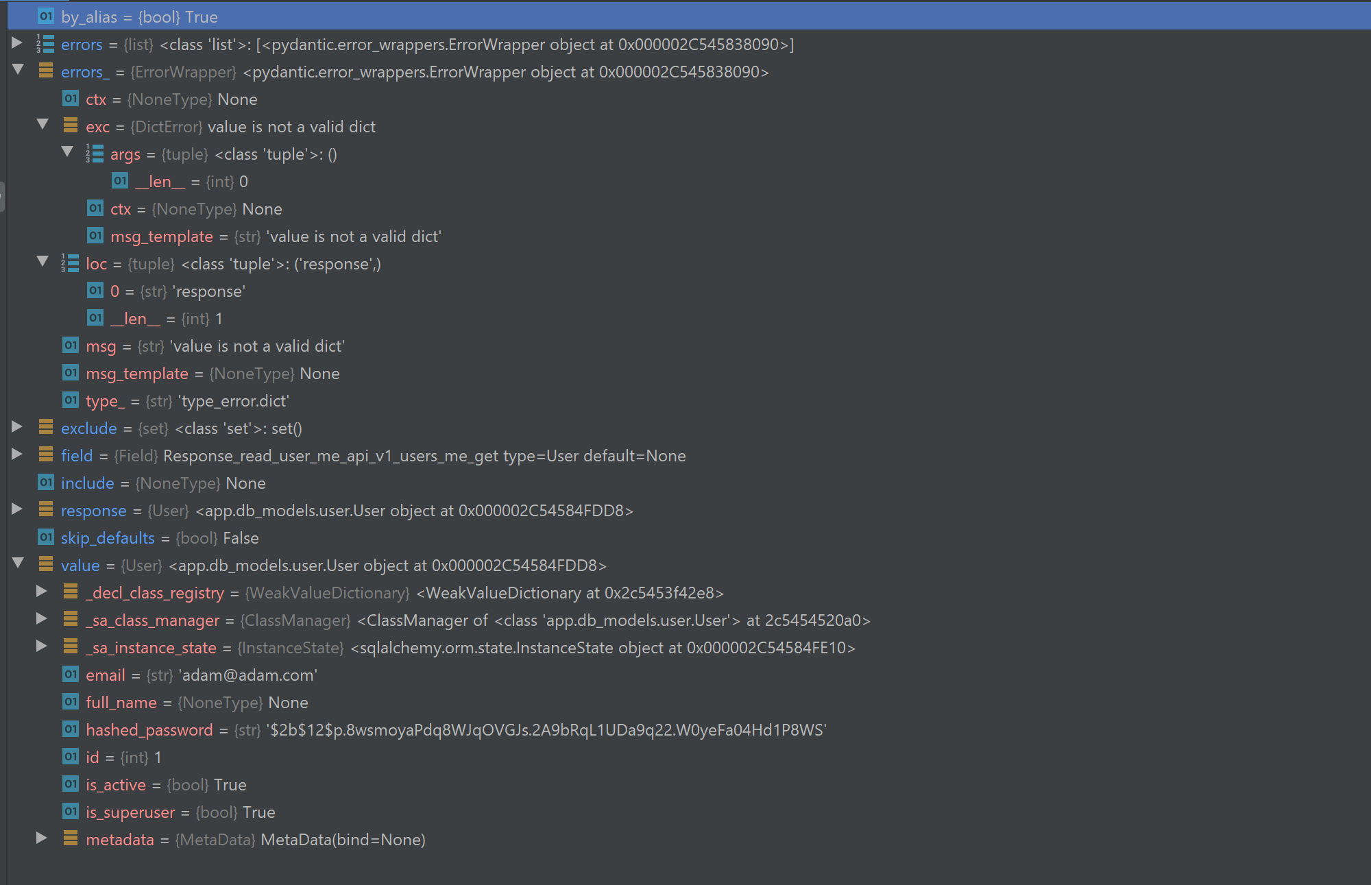 Am I doing something wrong with my models? Getting a validation error on my response. · fastapi ...