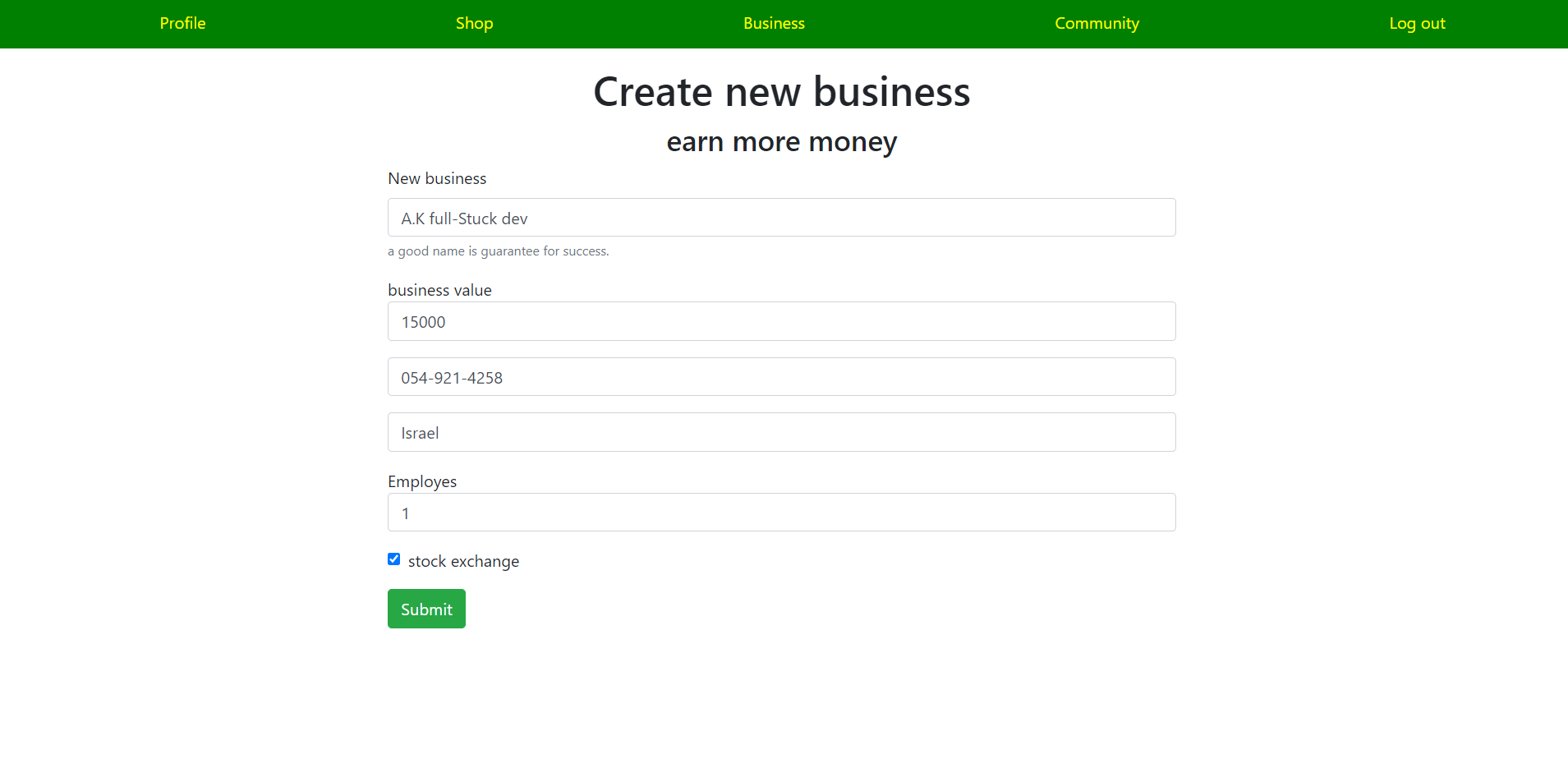 GitHub - AsafKarten/Big-Business-Man-game: a business game built using ...