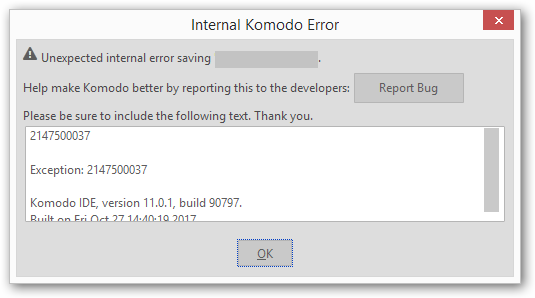 Komodo freezes if it loses temporarily network connection while remote dir is opened via sftp ...