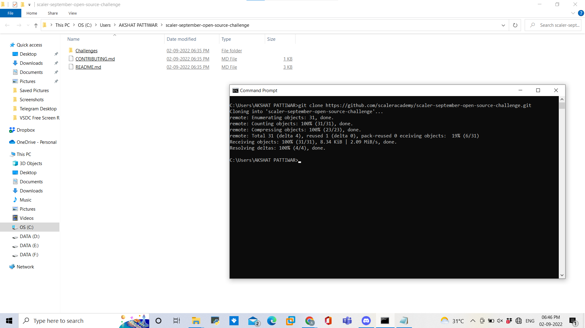 Challenge 1 : Akshat Pattiwar · Issue #127 · scaleracademy/scaler-september-open-source ...