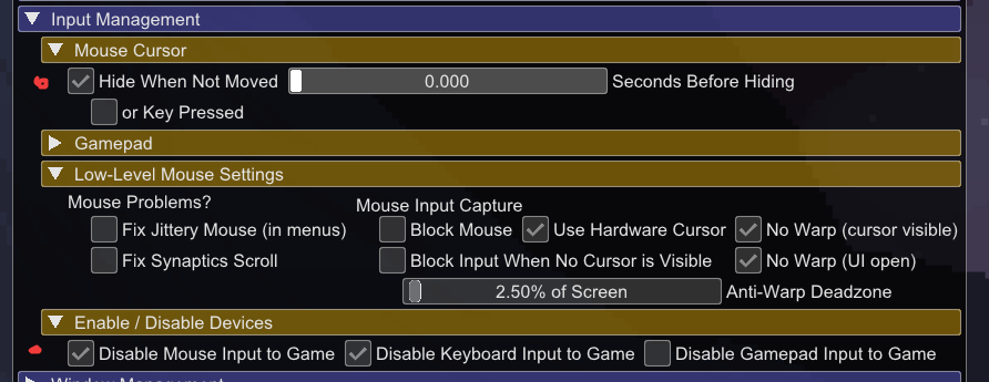 Disabling mouse input prevents hiding the mouse · Issue #15 · SpecialKO/SpecialK · GitHub