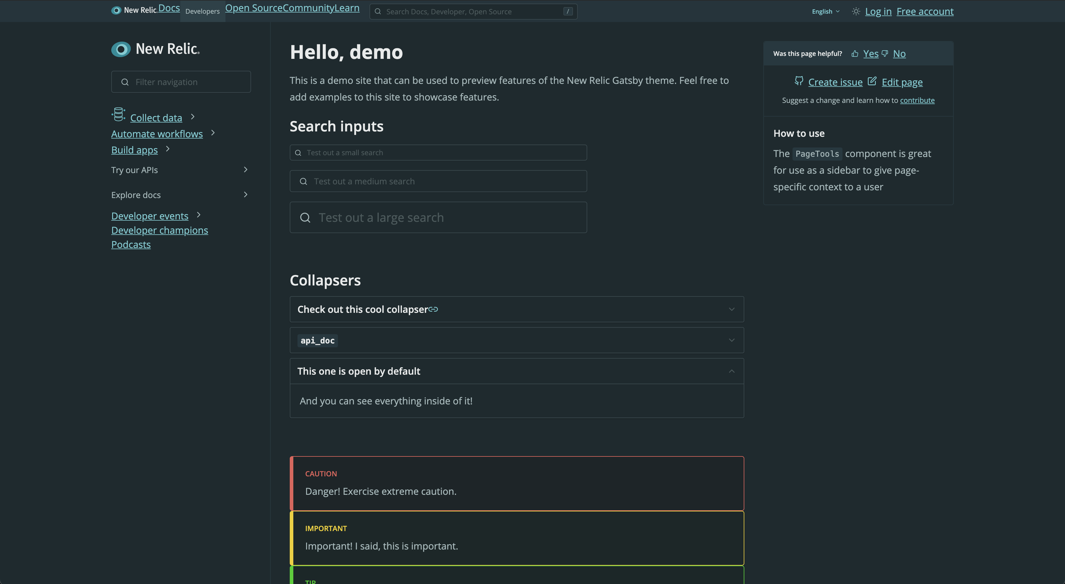 Header and side bar styling is broken · Issue #390 · newrelic/gatsby-theme-newrelic · GitHub
