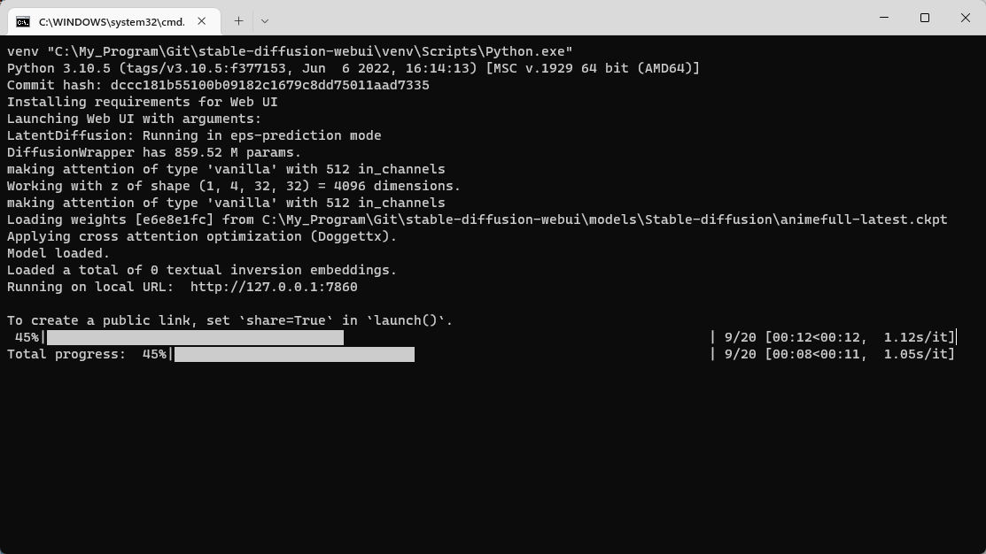 It got stuck when it was almost finished. · Issue #2561 · AUTOMATIC1111/stable-diffusion-webui ...